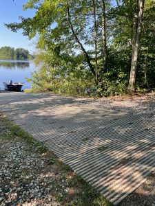Fishing for brown trout on Sand Pond in Denmark, Oxford County, Maine ...