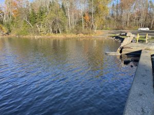 Fishing for brook trout on Kingsbury Pond, Kingsbury, Piscataquis ...